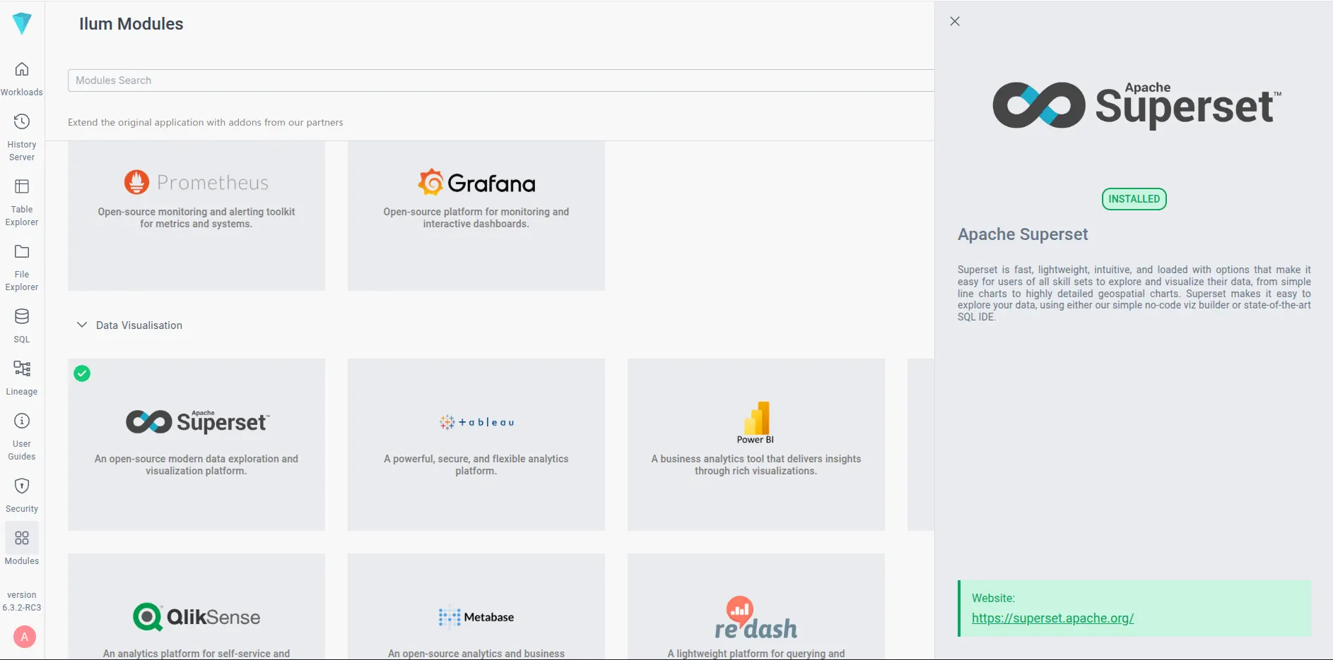 Superset | Ilum - Apache Spark on Kubernetes Platform | Documentation