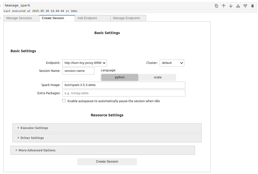 How to Use Notebooks in Ilum | Ilum Documentation - Managed Spark Cluster