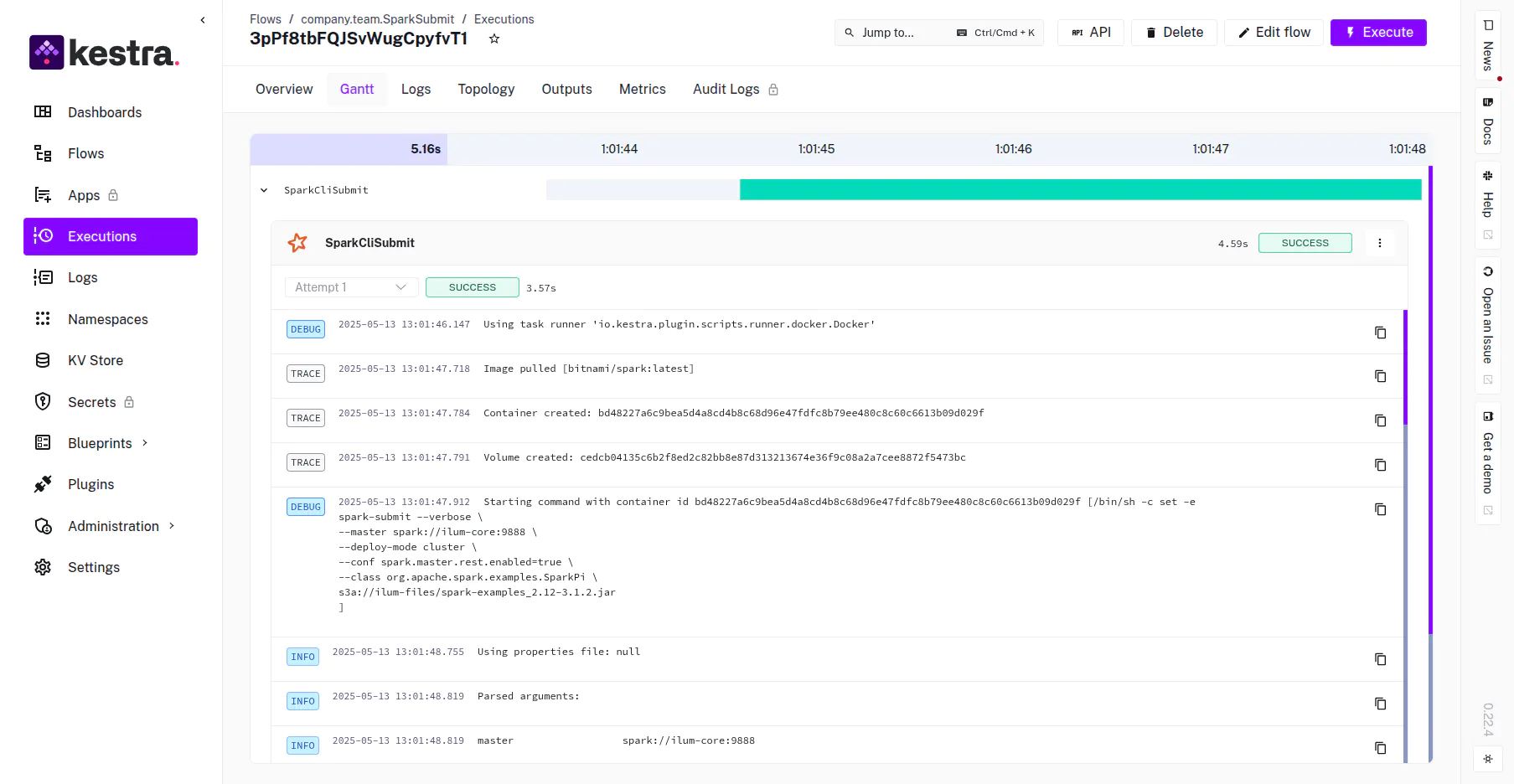 Kestra | Ilum Documentation - Managed Spark Cluster